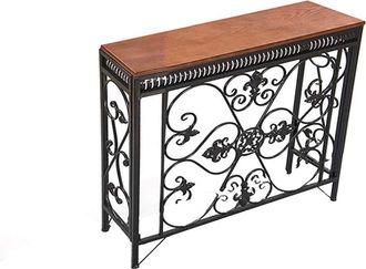 Generic Flurtisch, Konsolentische, 90 cm großer Konsolentisch für den Eingangsbereich, Vintage-Beistelltisch für hinter dem Sofa, H-Tisch, schmaler Wandtisch 