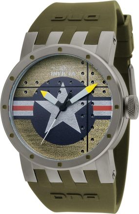 Invicta DNA 11648 Herren Uhr - Quartz Bewegung - Edelstahl mit Gr&uuml;nem Zifferblatt - 46 mm