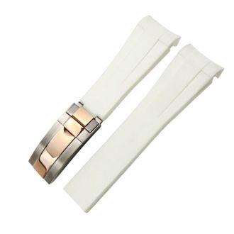 Generic Gummi-Uhrenarmband mit gebogenem Ende, 20 mm, 21 mm, 22 mm, f&uuml;r GMT Datejust Explorer 2, Silikon-Uhrenarmband