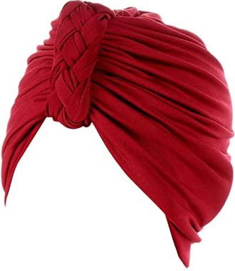 Generic Chapeau de t&ecirc;te ethnique pour femme Cancer Couverture turban Bandeau dentra&icirc;nement, Rouge, Taille unique