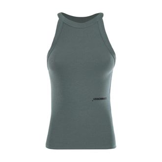 Hinnominate Hinnominate, Femme, Tops, Vert, Taille: 42 FR Canotta a costine