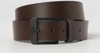 HUGO BOSS Verstellbarer G&uuml;rtel aus Vollnarbenleder mit gravierter Dornschlie&szlig;e
