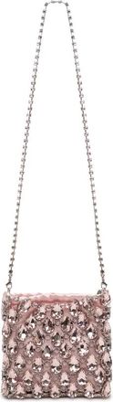 Self Portrait Femme, Sacs, Rose, Taille: ONE Size Mini Sac &agrave; Cha&icirc;ne en Cotte de Mailles de Cristal