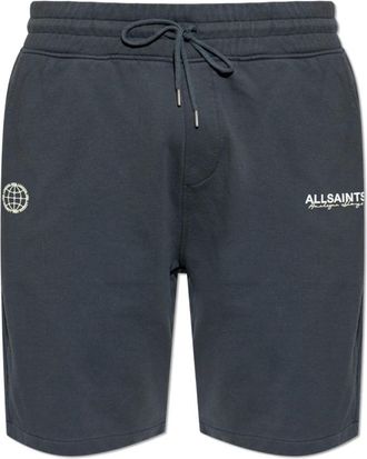AllSaints Homme, Shorts, Noir, Taille: XL Emblem Mid Rise Cotton Sweat Shorts