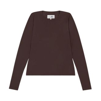 Maison Margiela Braunes Stretch-Top - - Tops - Damen - Braun - L