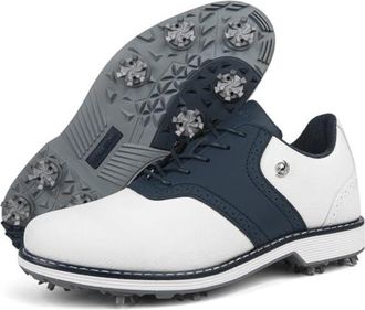 Generic Chaussures De Golf pour Hommes, Chaussures De Marche Légères Imperméables Baskets De Sport Antidérapantes pour Golfeurs pour Lentraînement/Le Cours,Bl