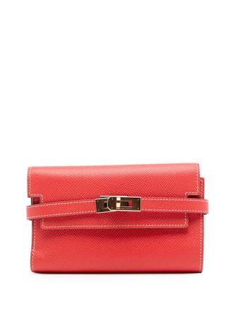 Herm&egrave;s 2014 Epsom Kelly Depliant Wallet long wallets - Rot