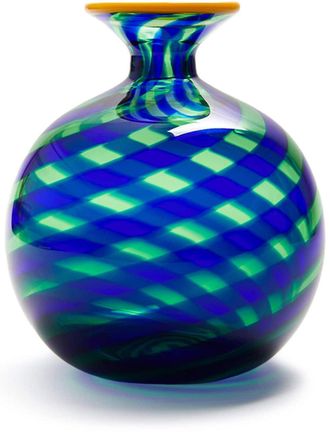 La DoubleJ vase bicolore Ciccio (11,5 cm x 10 cm) - Bleu