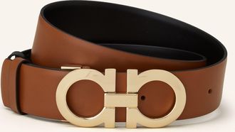 Ferragamo Ferragamo Lederg&uuml;rtel Zum Wenden schwarz