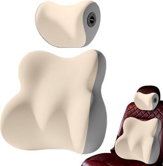 Generico Lendenkissen f&uuml;r Auto, ergonomische Kopfst&uuml;tze aus atmungsaktivem Memory-, Kopfst&uuml;tze f&uuml;r Autositz, f&uuml;r Reisen, B&uuml;ro, Haus, LKW, Urlaub