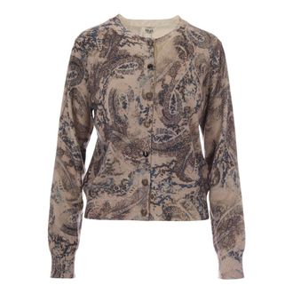 Liu Jo Femme, Pulls, Beige, Taille: 38 FR Cardigan &agrave; col rond