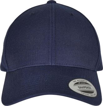 Flexfit Yupoong Unisex Premium Curved Visor Snapback Cap, Navy, one Size