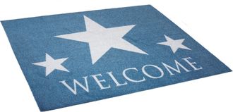 Astra Action Design Welcome Stars Fu&szlig;matte, Polyamid, Mehrfarbig, 50 x 75 x 0,5 cm