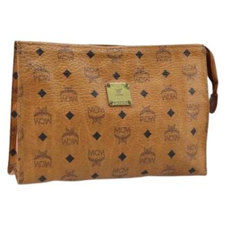 MCM Sac Clutch Pre-owned - Femme - Pre-owned - Brun - Taille: ONE Size