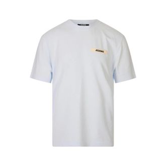 Jacquemus Homme, Tops, Blanc, Taille: XS Le T-Shirt Gros Grain