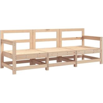 vidaXL Salon de jardin 3 pcs bois massif de pin vidaXL