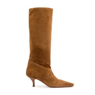 PARIS TEXAS Bottes kitten heels Rose en cuir de ch&egrave;vre