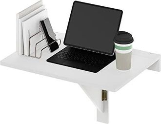 Furinno Hermite Tableau Pliante à Fixation Murale, Engineered Wood, Blanc, 1-Pack