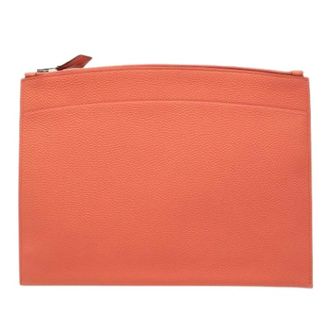 Herm&egrave;s Pre-owned Leder Clutch - - Pre-owned - Damen - Orange - ONE SIZE
