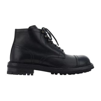 Dolce & Gabbana Homme, Chaussures, Noir, Taille: 42 1/2 EU Bottines &agrave; Lacets en Cuir
