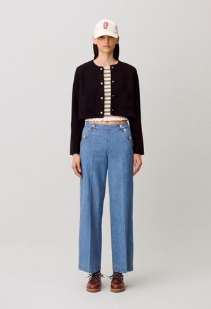 Claudie Pierlot Jean &agrave; pont denim