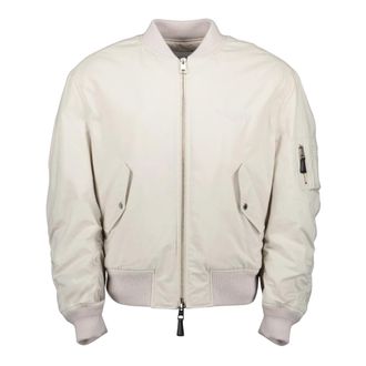 Givenchy Beiger Bomber aus Baumwolle mit Rippkragen - - Jackets - Herren - Wei&szlig; - L