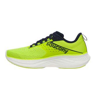 Saucony Herren Ride 17 Laufschuhe Neutralschuh Black/White - Zitronengelb 42
