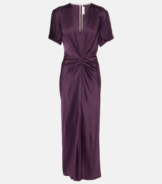 Victoria Beckham Robe longue en satin