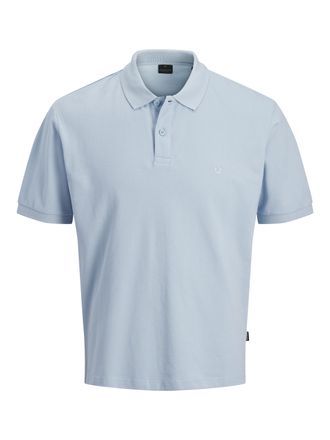 Jack & Jones Poloshirt JACK & JONES JPRBLAWESTON SS POLO, Herren, Gr. XL, chambray blau detail:solid, Jersey, Obermaterial: 100% Baumwolle, unifarben, regular fit 