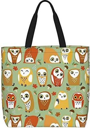 Generic Sac De Courses Motif Mignon D&Eacute;cureuil Et De Champignon Femmes Sac &Agrave; Bandouli&egrave;re Avec Poign&eacute;es Personnaliser Sacs En Toile &Eacute;paule, Pour Voyage, &Eacute;cole, 