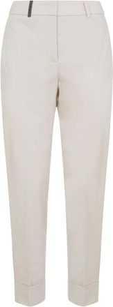 PESERICO Femme, Pantalons, Beige, Taille: 34 FR Slim-fit Pantalons