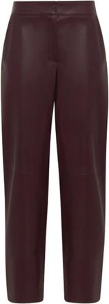 Alpha Studio Femme, Pantalons, Brun, Taille: 42 FR Pantalon Droit en Similicuir