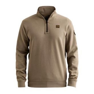 PME Legend Half Zip Kragen Interlock Jersey - - Sweatshirts & Hoodies - Herren - Beige - XL