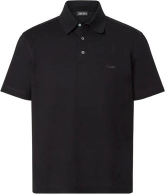 Ermenegildo Zegna Homme, Tops, Noir, Taille: 3XL T-shirt Z Lux Leisurewear