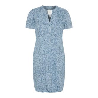 Part Two Denim Rose Kleid mit V-Ausschnitt - - Dresses - Damen - Blau - L