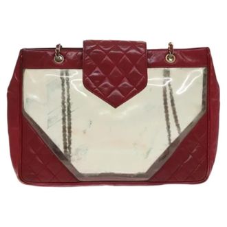 Chanel Pre-owned Vinyl sacs-chanel - Femme - Pre-owned - Rouge - Taille: ONE Size