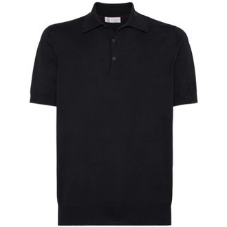 Brunello Cucinelli Homme, Tops, Noir, Taille: 2XL Polo