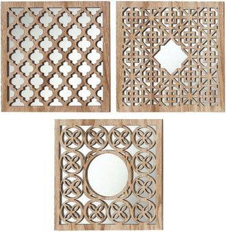 Wadiga Set de 3 Miroirs Orientaux Bois