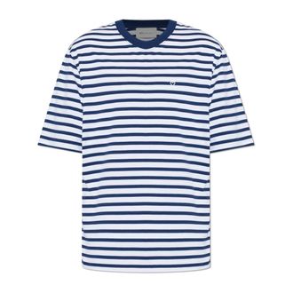 Ami Homme, Tops, Bleu, Taille: 2XL T-shirt Ray&eacute; Oversize