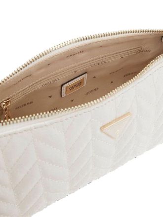 Guess Womens Shoulder Bag Off White Polyurethane - Shoulder-Bags