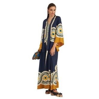 La DoubleJ Magnifico Seidenkleid - - Dresses - Damen - Blau - XS