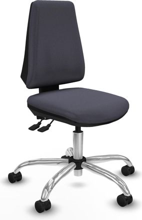 Piqueras y Crespo Elche Schreibtischstuhl ohne Armlehnen, ausgestattet mit Asincro und Schneideschaum, Rollen 65 mm, Nylon, Dunkelgrau