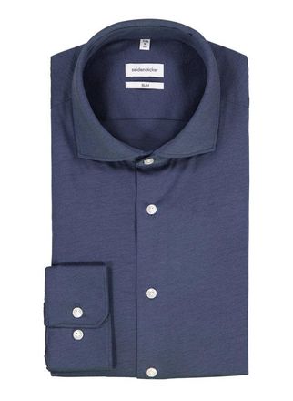 Seidensticker Seidensticker Herren Hemd blau Jersey