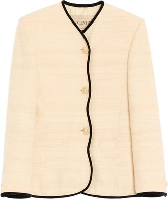 Valentino Jacket In Silk Linen Canvas