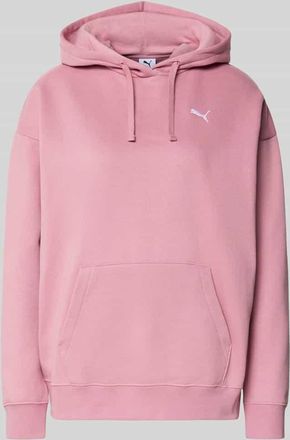 Puma Relaxed Fit Hoodie mit Label-Stitching und Känguru-Tasche
