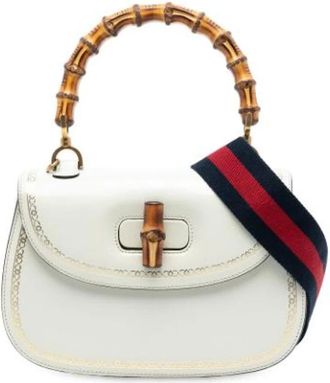 Gucci Pre-owned Bamboo Satchel - Femme - Pre-owned - Blanc - Taille: ONE Size