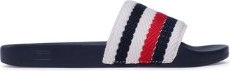 Tommy Hilfiger Pantoletten Tommy Hilfiger Essential Pool Slide FW0FW07151 &Eacute;cru
