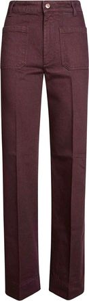 Victoria Beckham Jean Droit - Rouge Brun