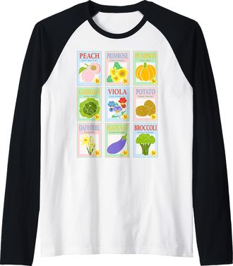 Trendy Apparel Peach Pumpkin Primrose Seed Packs Collage Raglan