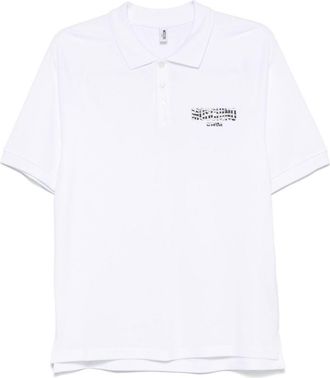 Moschino Poloshirt mit Logo-Print - Weiß